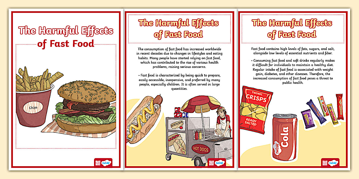 The Harms of Fast Food (teacher made) - Twinkl