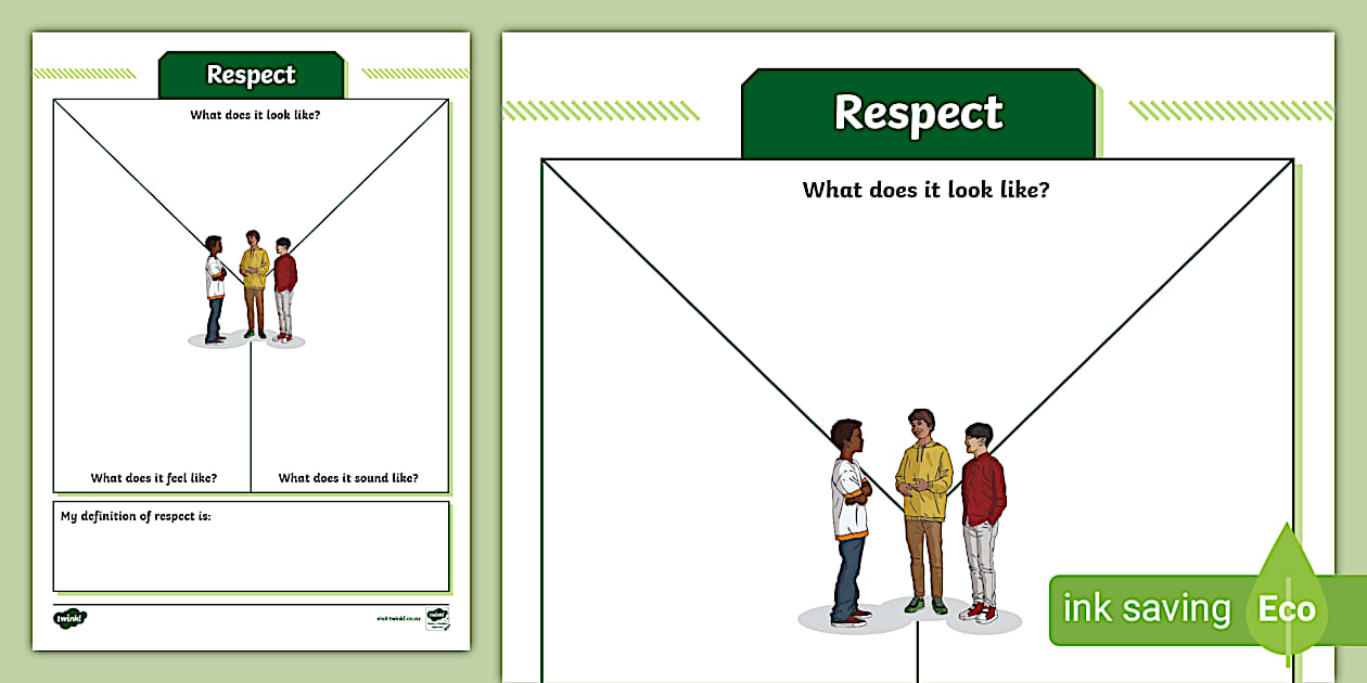 Respect Y Chart Activity Sheet - Twinkl