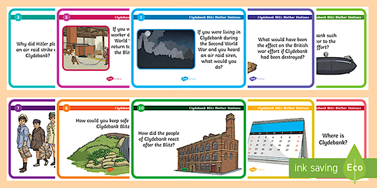 Clydebank Blitz Blether Stations (teacher made) - Twinkl