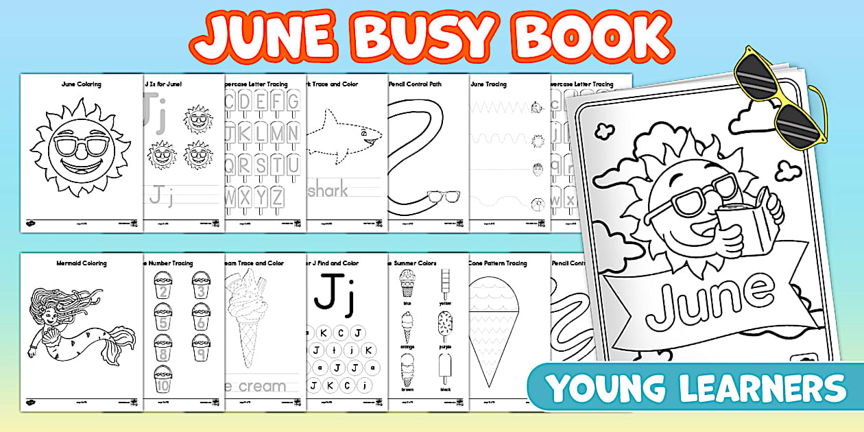June Busy Book (teacher made) - Twinkl