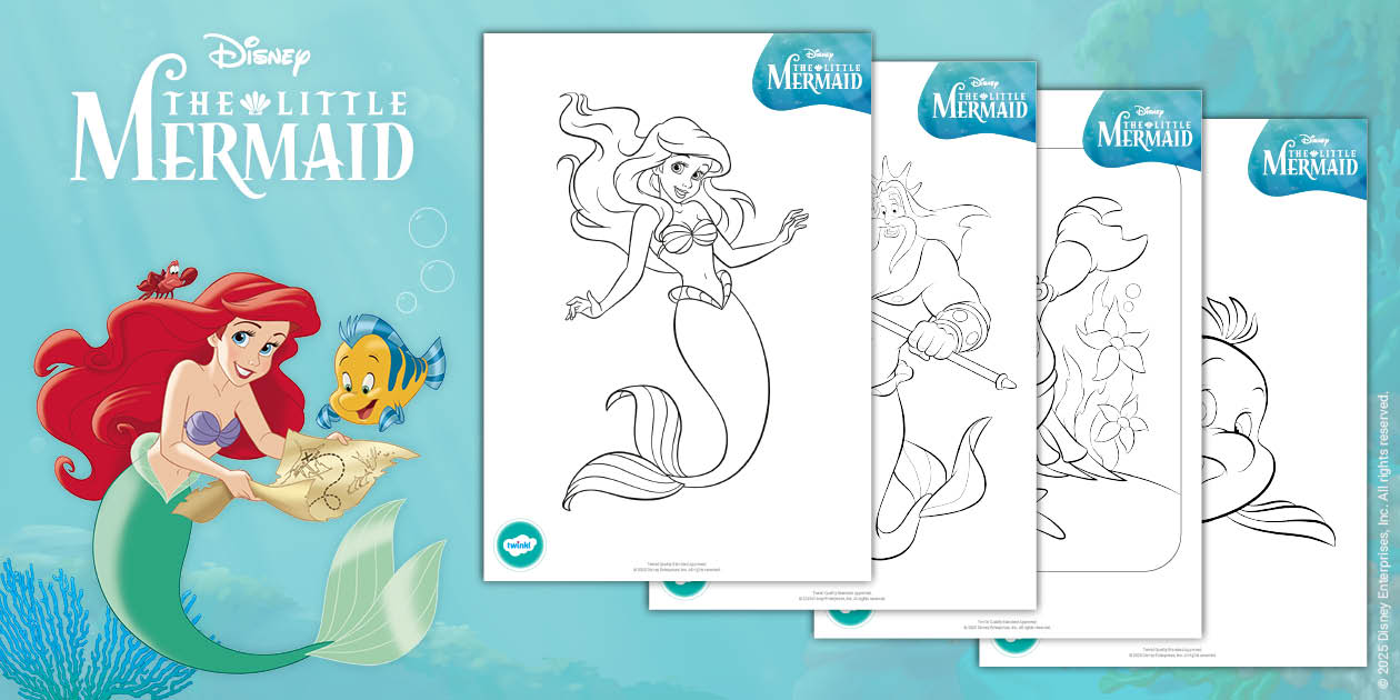 The Little Mermaid: Colouring Sheets