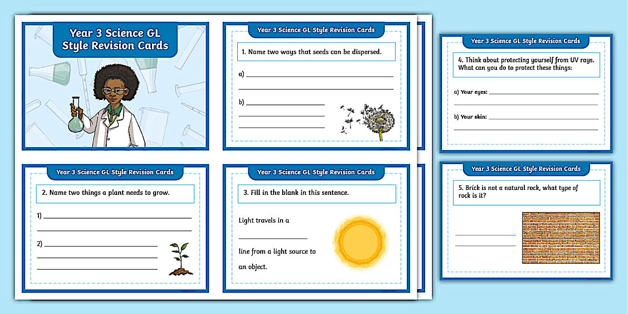 Year 3 Science GL Style Cards