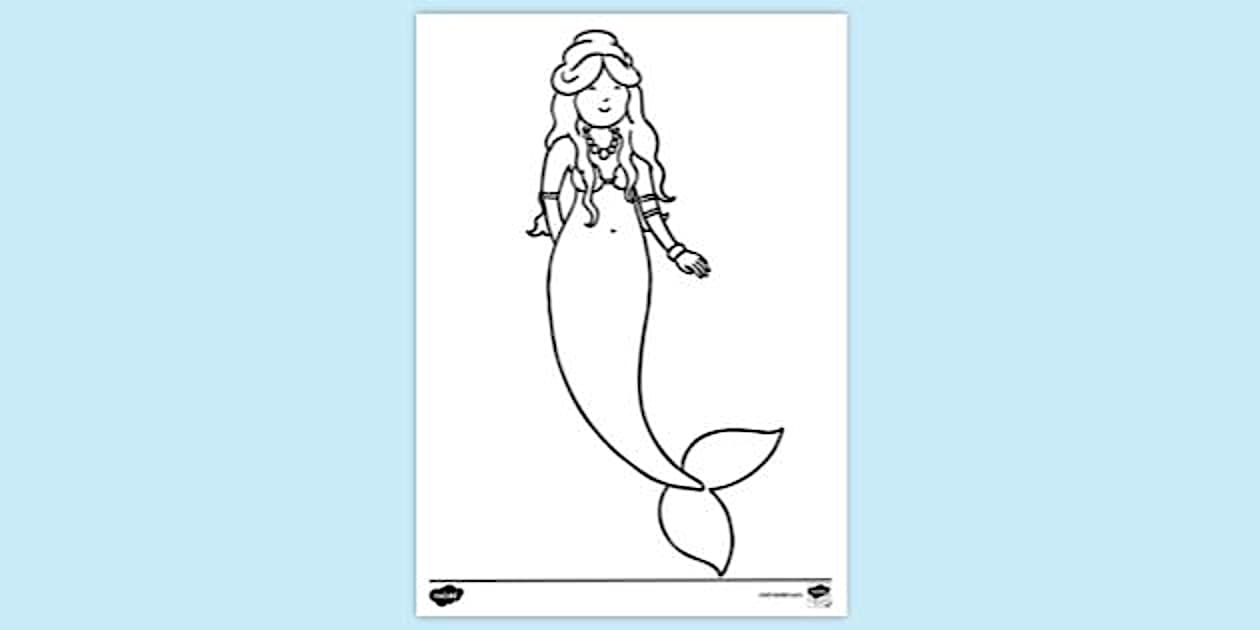Mermaid Colouring Sheet | Colouring Sheets (teacher made)
