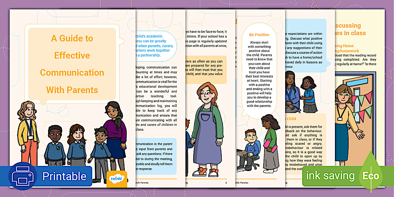 A Guide to Effective Communication With Parents - Twinkl