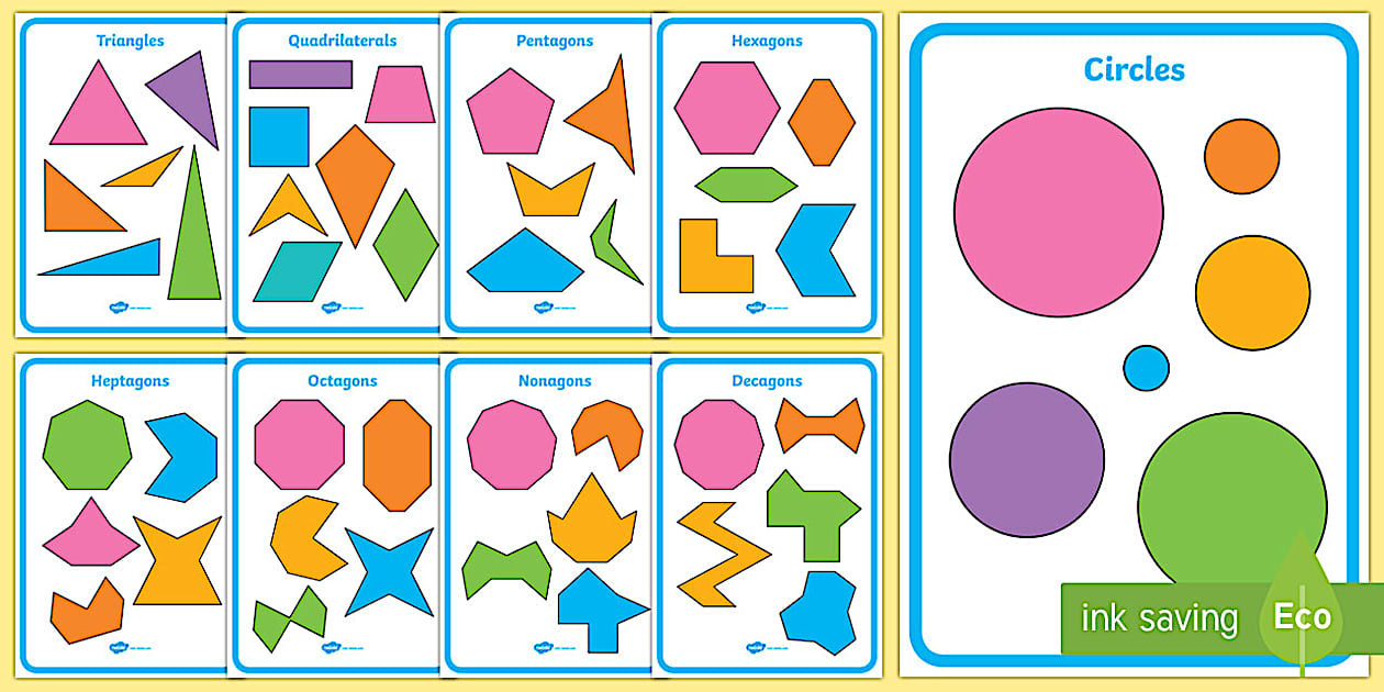 Cursive Regular and Irregular 2D Shapes Display Posters