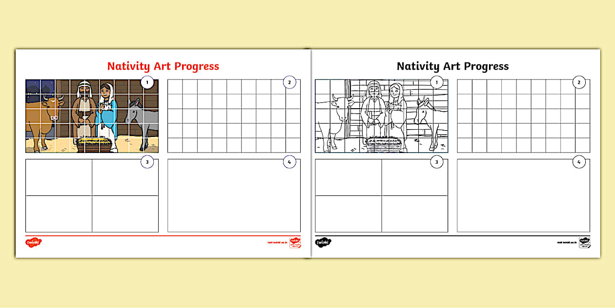 Nativity Art Progress Template Twinkl India Teacher Made