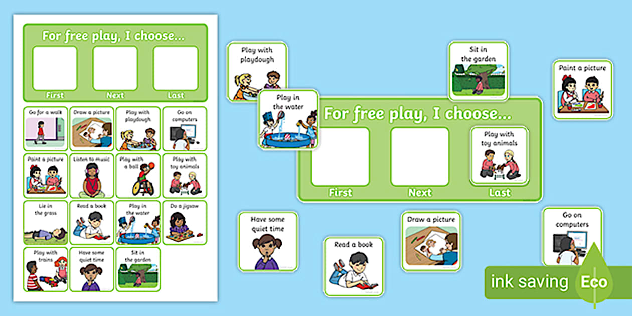 At Free Play I Choose Choice Cards (teacher made) - Twinkl