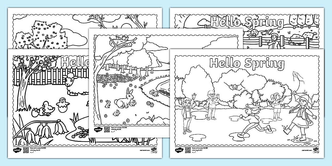 Spring Colouring Pictures for EYFS Children | Twinkl