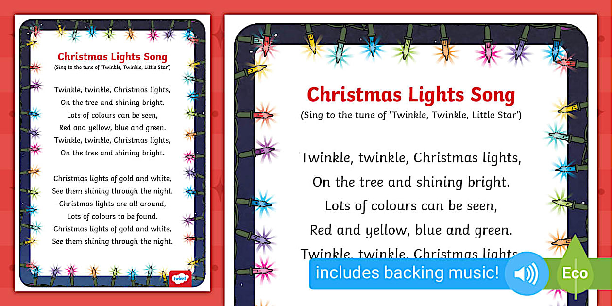 Christmas Lights Song | Singing | Activity (teacher made)