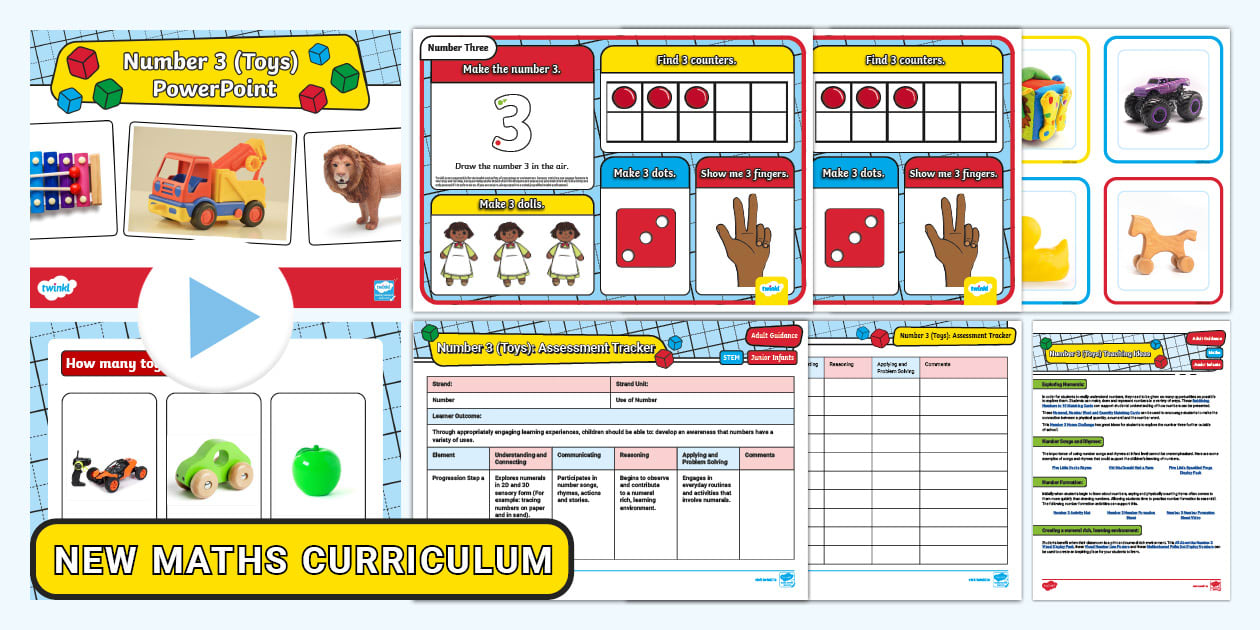 Number 3 (Toys): Pack (teacher made) - Twinkl
