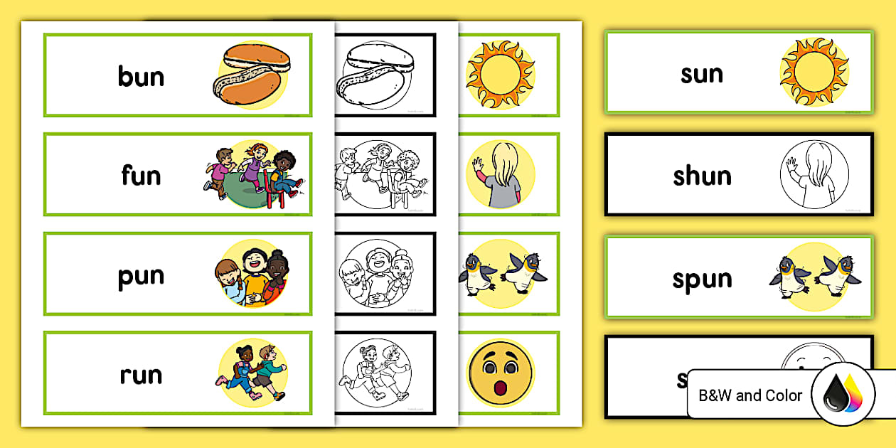-un Family Word Cards for K-1st Grade (teacher made)