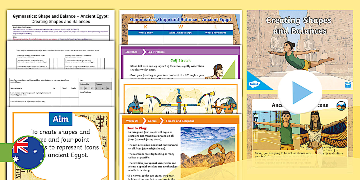 Y4 Gymnastics: Shape and Balance Lesson 1 - Twinkl