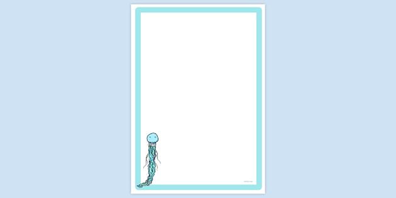j Jellyfish Lowercase Page Border | Page Borders | Twinkl