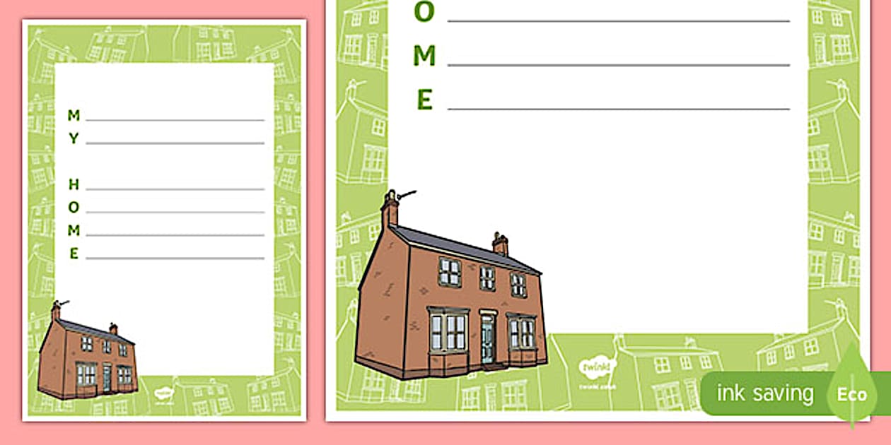 My Home Acrostic Poem (teacher made) - Twinkl