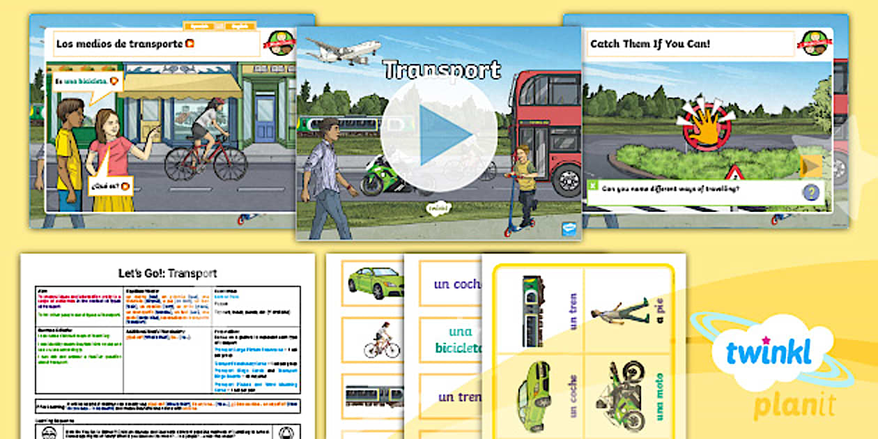 👉 PlanIt Year 4 Spanish Lesson: Transport - Twinkl