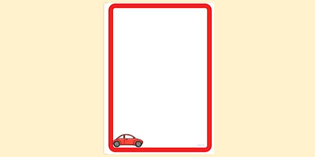 Car Page Border for KS2 | Page Borders | Twinkl - Twinkl