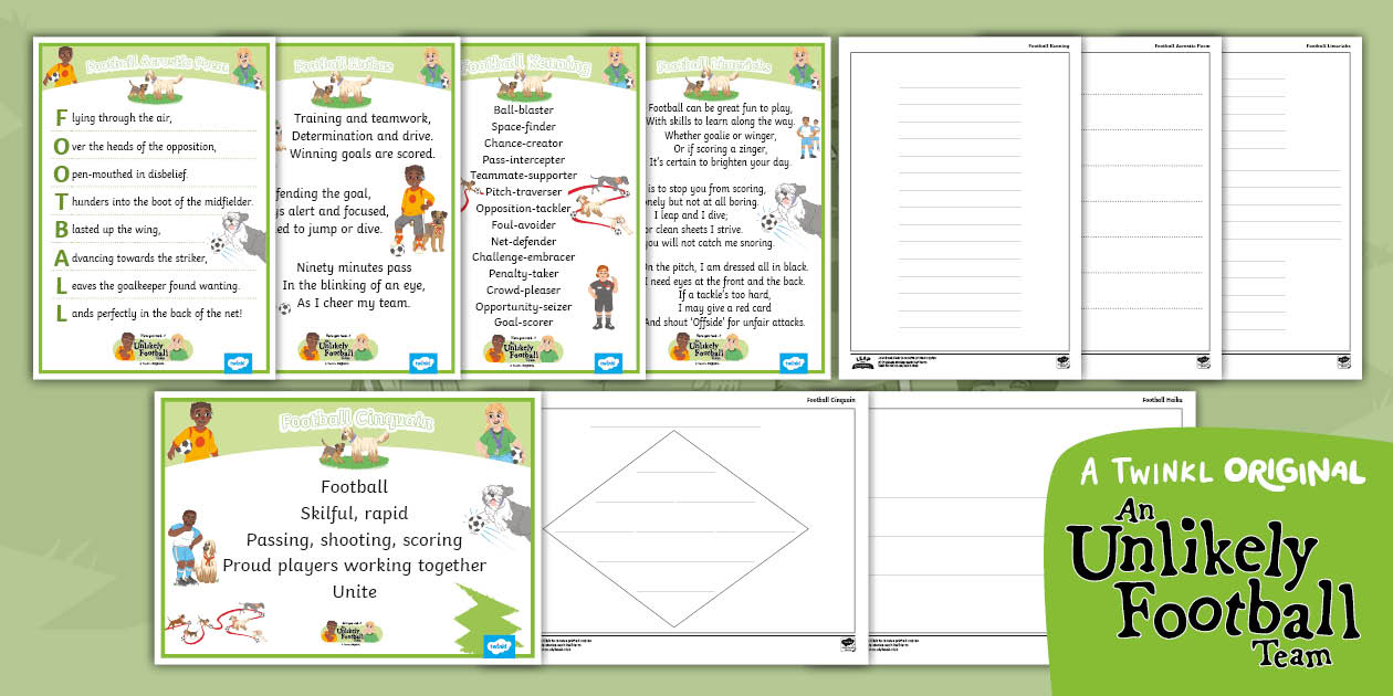 Football Poems for Kids: Example Poems and Templates