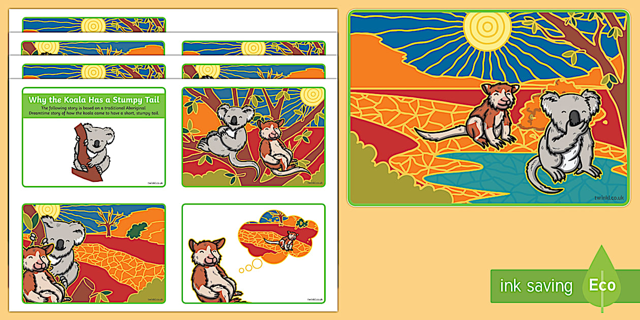 QLD Why the Koala Has a Stumpy Tail Story Sequencing Cards