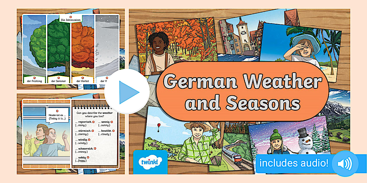 German Weather and Seasons PowerPoint (teacher made)
