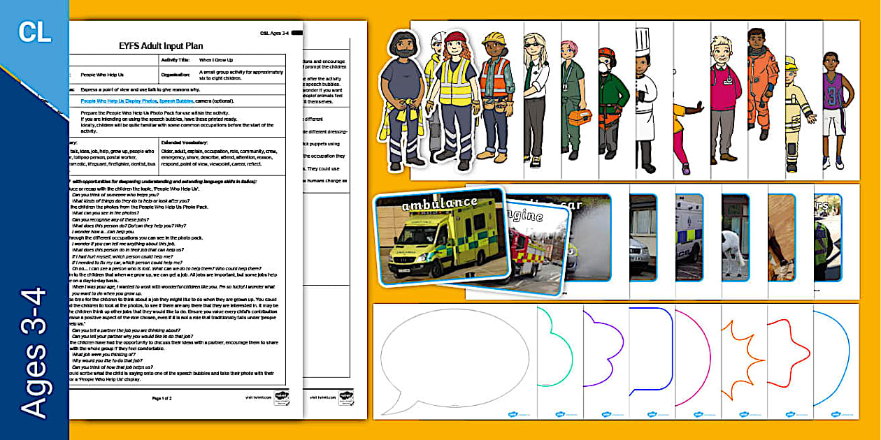 EYFS People Who Help Us When I Grow Up Planning Pack