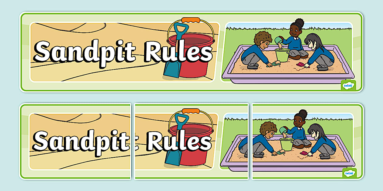 Sandpit Rules Display Banner (Teacher-Made) - Twinkl