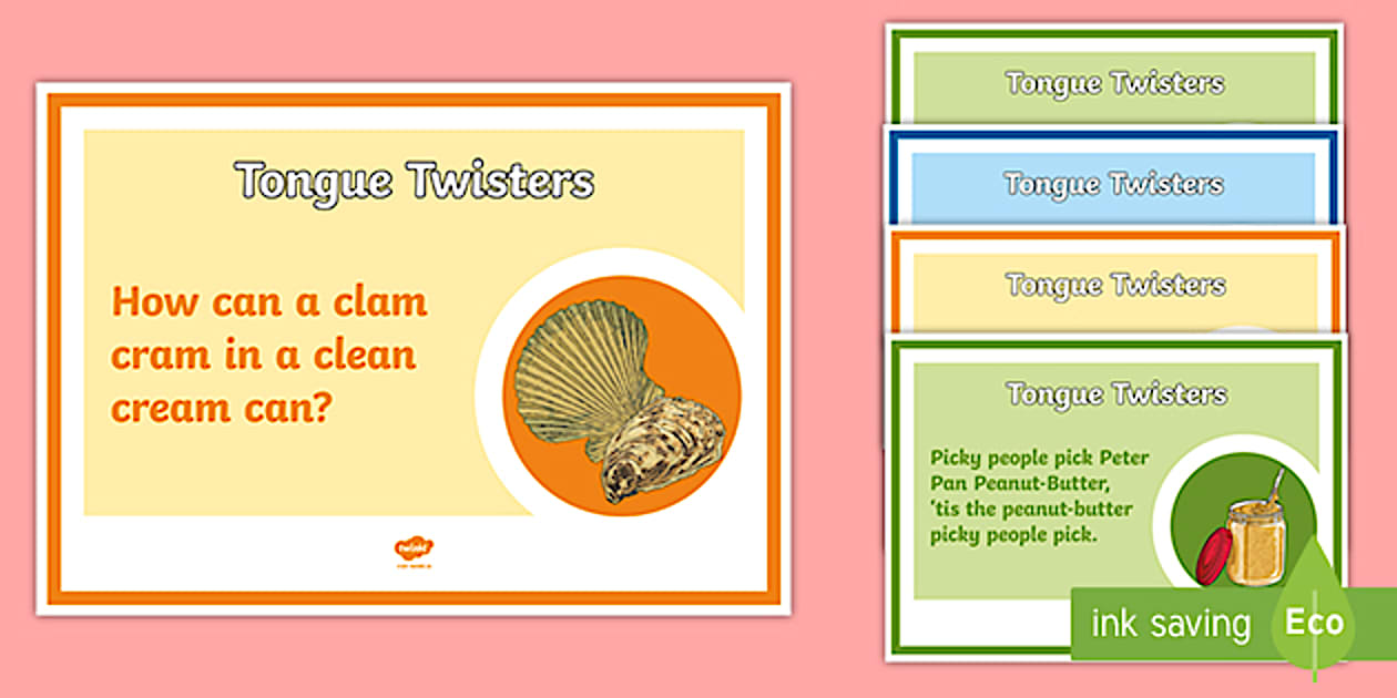 Tongue-Twister Sentences In English Posters - English