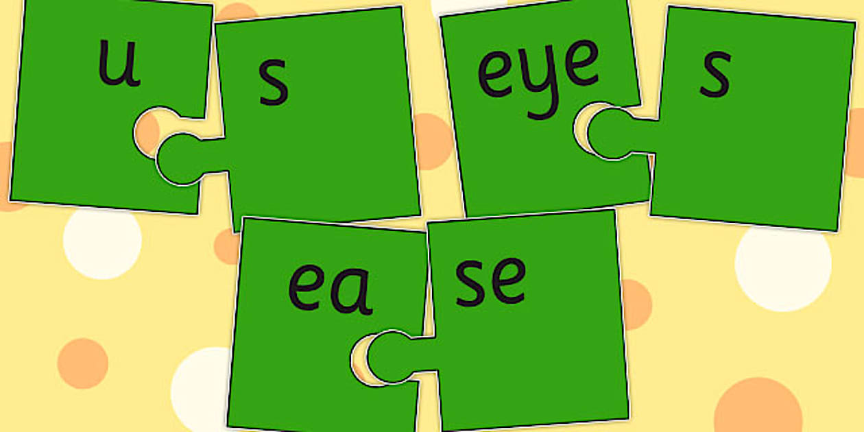 Dyslexic Vowel and Final 'Z' Jigsaw Cut Outs - Twinkl