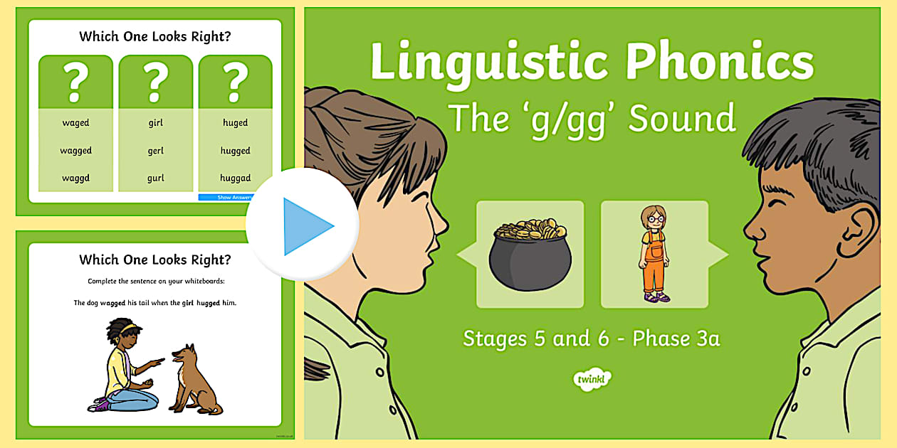 Phonics gg Sound Words PowerPoint - Primary Resources