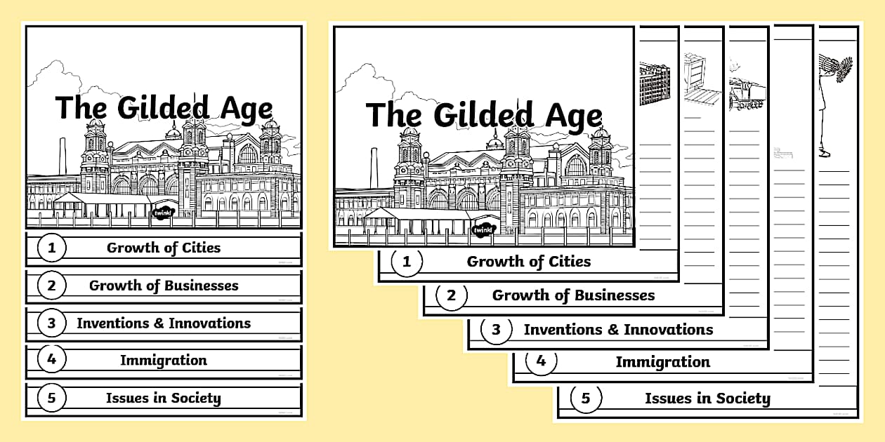 Gilded Age Flipbook for 6th-8th Grade