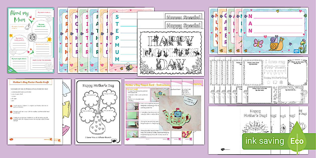 Mother's Day K-2 Craft and Activity Pack (teacher made)