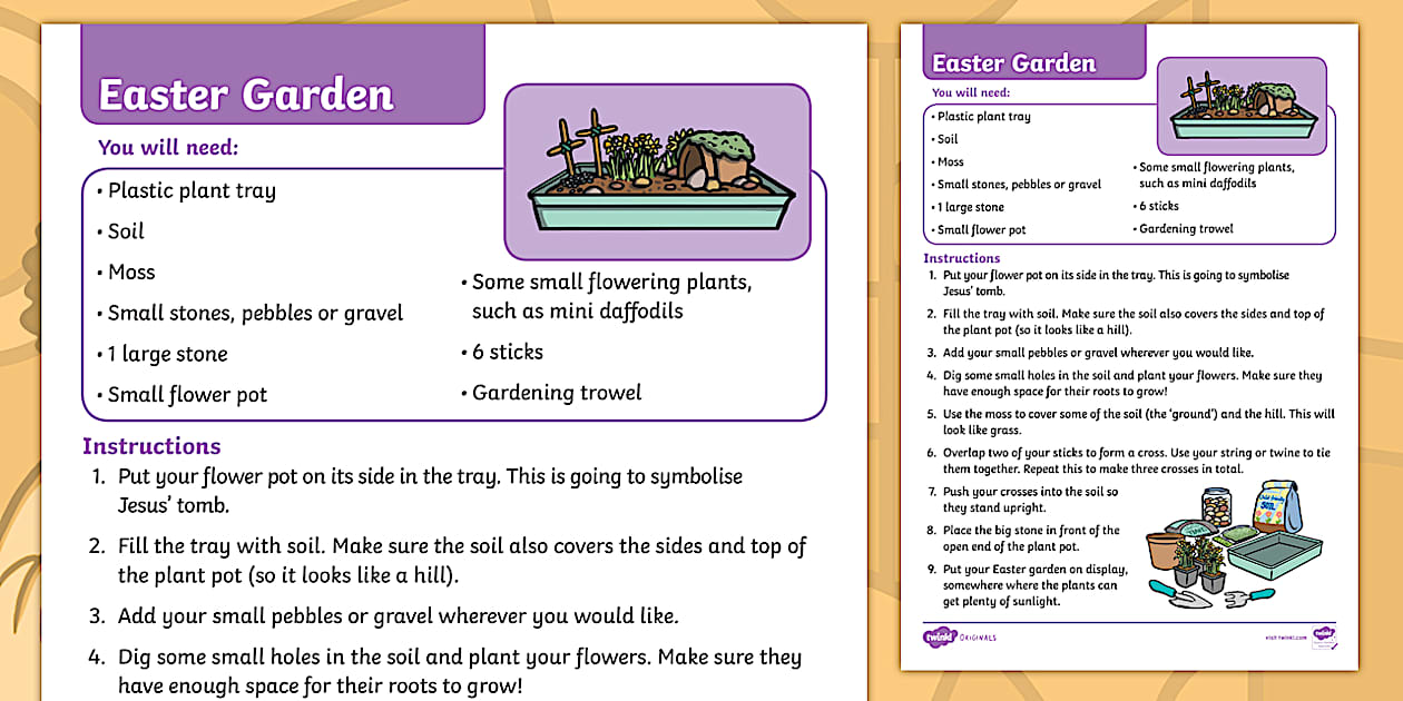 The Easter Journal: Outdoor Easter Garden Craft Instructions