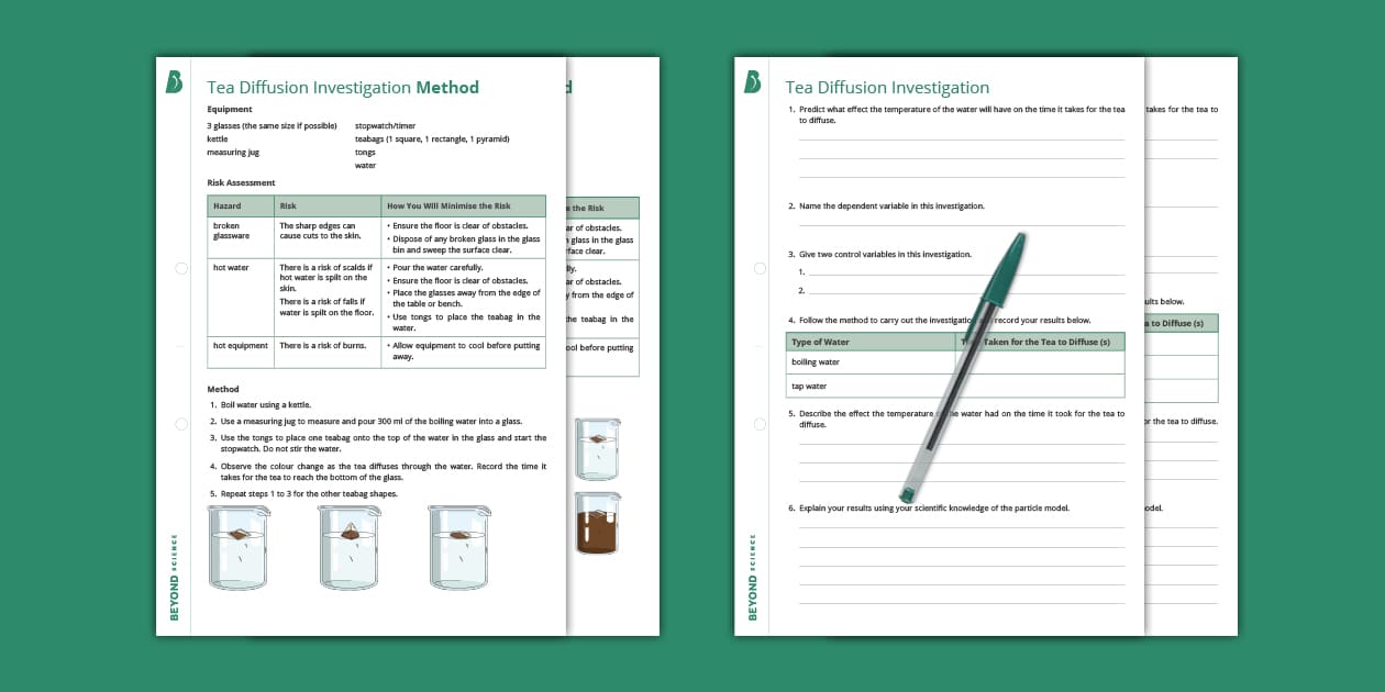 Tea Diffusion Investigation (Science Home Learning) | Beyond