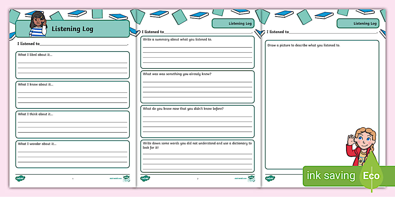 EAL Listening Log (Teacher-Made) - Twinkl