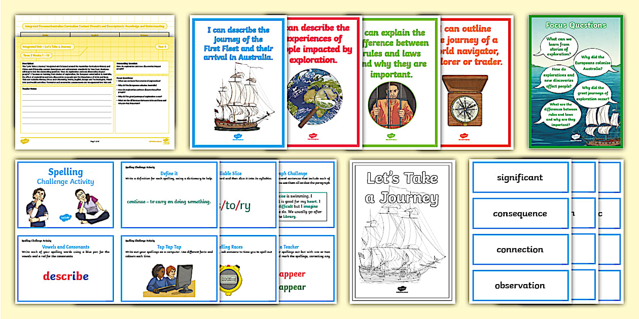 Let's Take a Journey Yr 4 IU Display Pack (Teacher-Made)