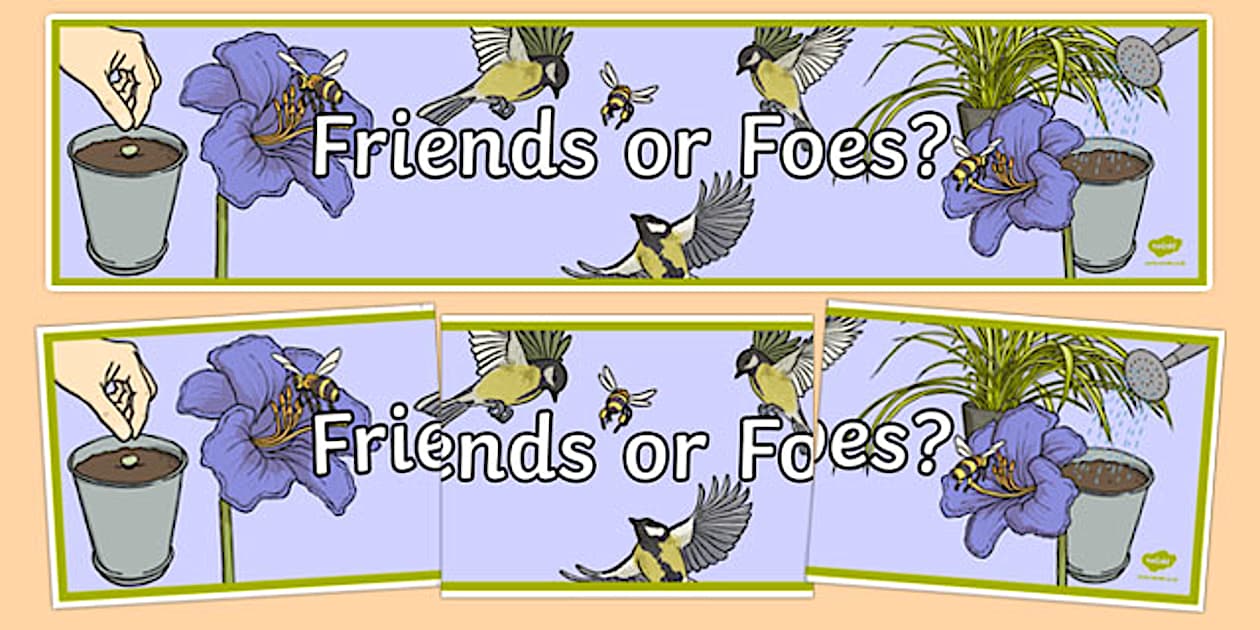 Cursive Friends or Foes Display Banner (teacher made)