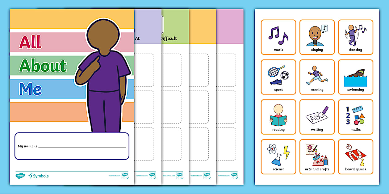 Twinkl Symbols: All About Me Booklet (teacher made) - Twinkl