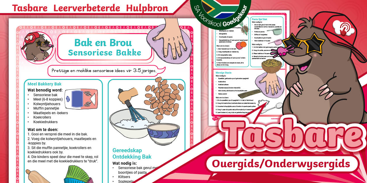 Voorskool - Bak en Brou - Sensoriese Bakke Idees