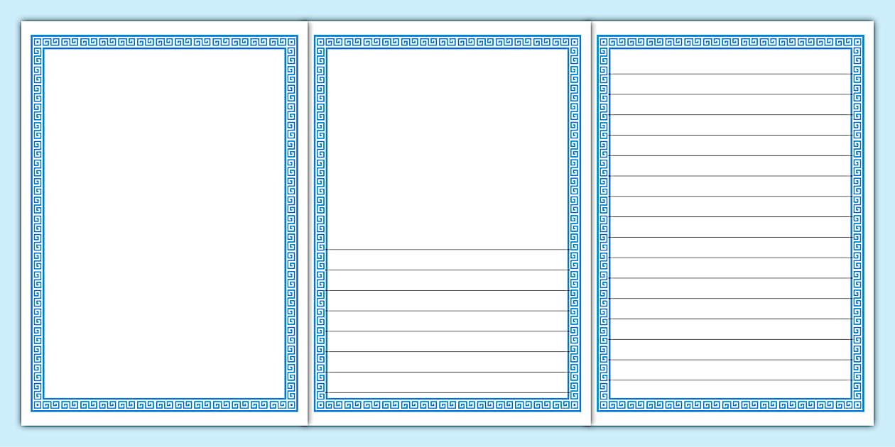 Ancient Greece Page Border Pack - (teacher made) - Twinkl