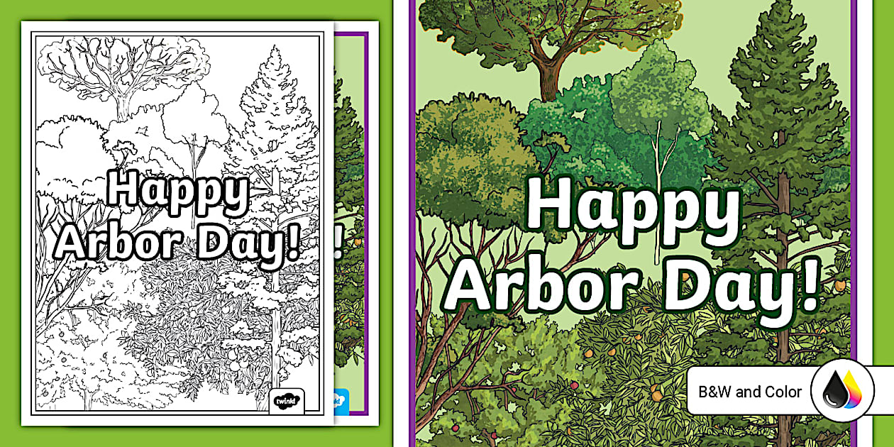 Happy Arbor Day Poster (teacher made) - Twinkl