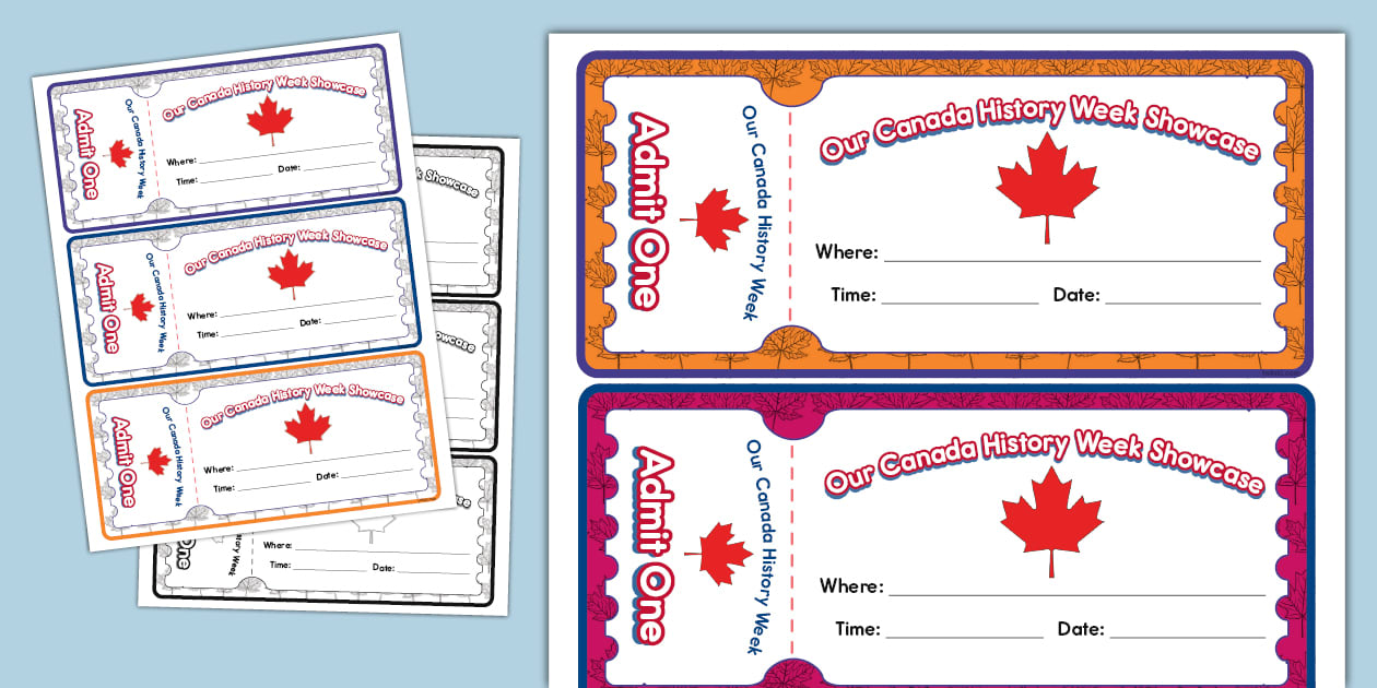 Our Canada History Week Showcase Tickets - Twinkl