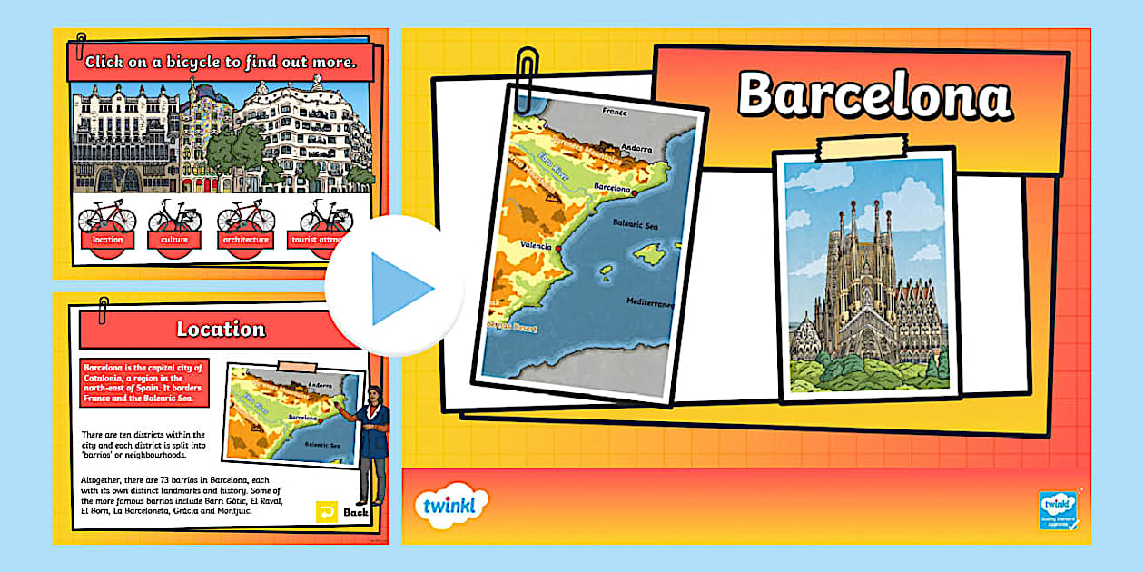 Barcelona Facts PowerPoint - Twinkl - KS2 (teacher made)