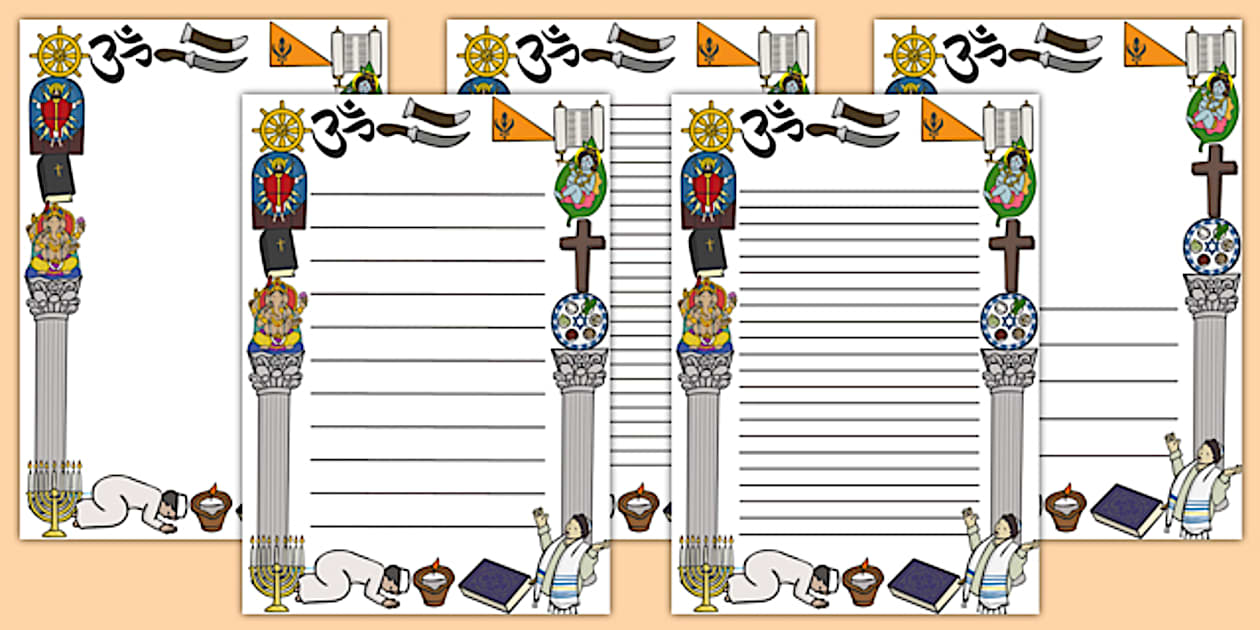 Editable Religion Page Borders (teacher made) - Twinkl