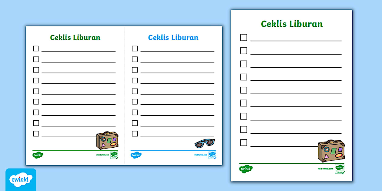 Lembar Kerja Anak TK Tema Rekreasi untuk Aktivitas Liburan