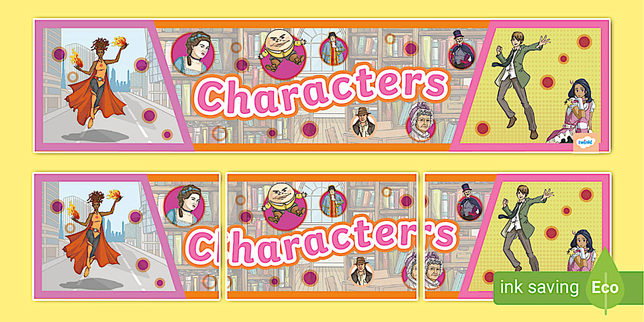 Characters Display Banner (teacher made) - Twinkl