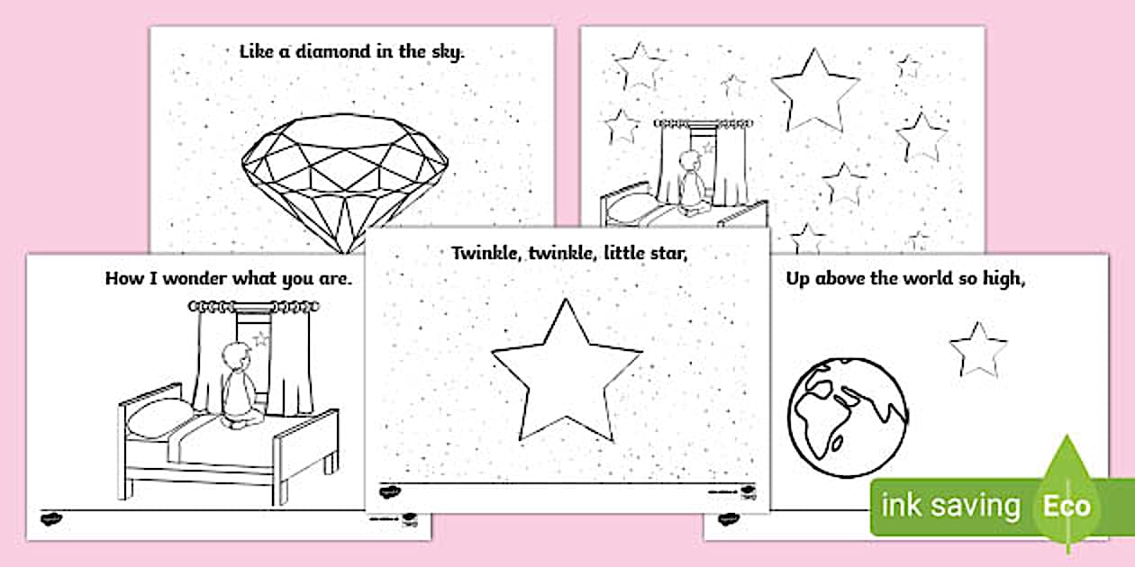 Twinkle Twinkle Little Star Colouring (teacher made)
