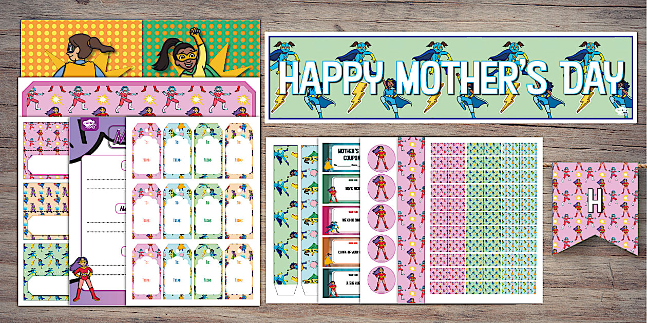 Superhero Mother's Day Party Pack | Twinkl Party