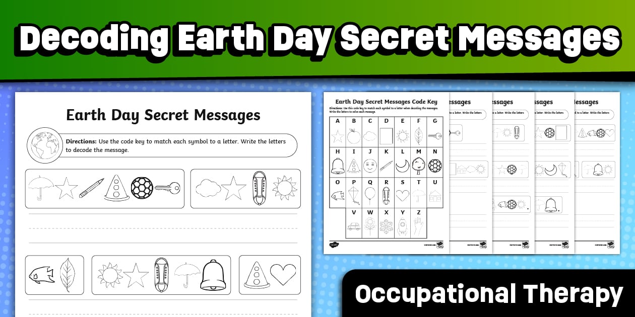 Decoding Earth Day Secret Messages for Occupational Therapy