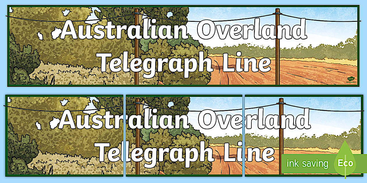 QLD Australian Overland Telegraph Line Banner - Twinkl