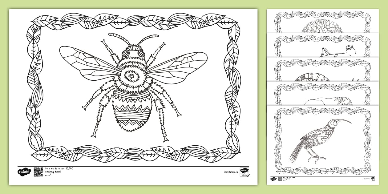 Earth Day Mindfulness Colouring Pages