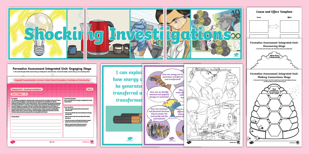 Shocking Investigations Yr 6 IU Display Pack (teacher made)